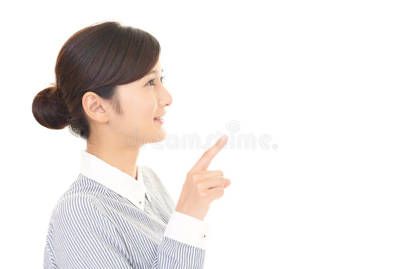 Woman To Point at Something Stock Image - Image of beautiful ...