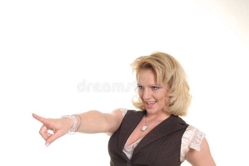 Woman to show something stock photo. Image of gesture - 7988678