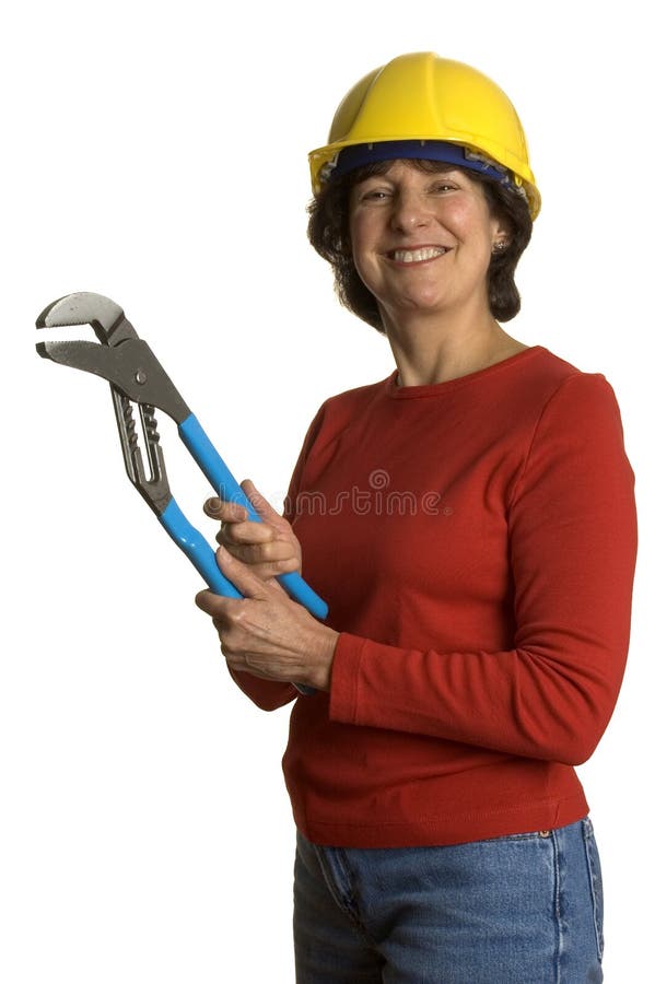 Woman with tools stock image. Image of electric, remodeling - 1430827