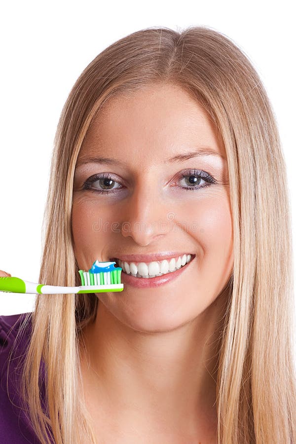 Woman With Toothbrush Picture. Image: 13683026