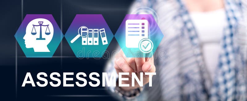 Woman Touching an Assessment Concept Stock Image - Image of research ...