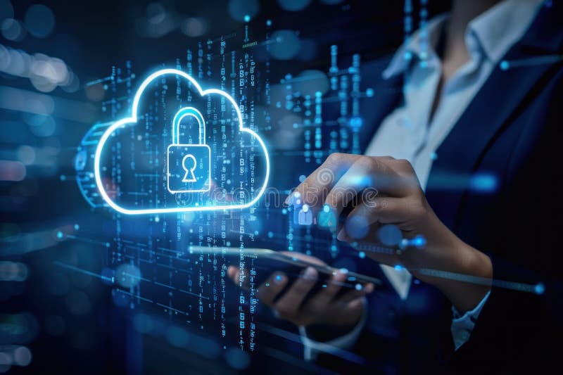 A Woman is Touching a Cloud with a Key on it Stock Photo - Image of ...