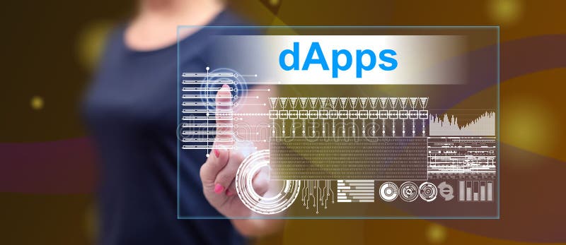Woman Touching Dapps Concept Stock Photos - Free & Royalty-Free Stock ...