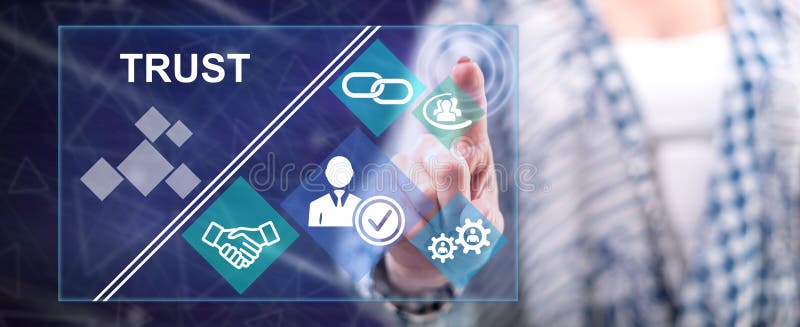 Woman Touching a Trust Concept Stock Image - Image of partner, respect ...
