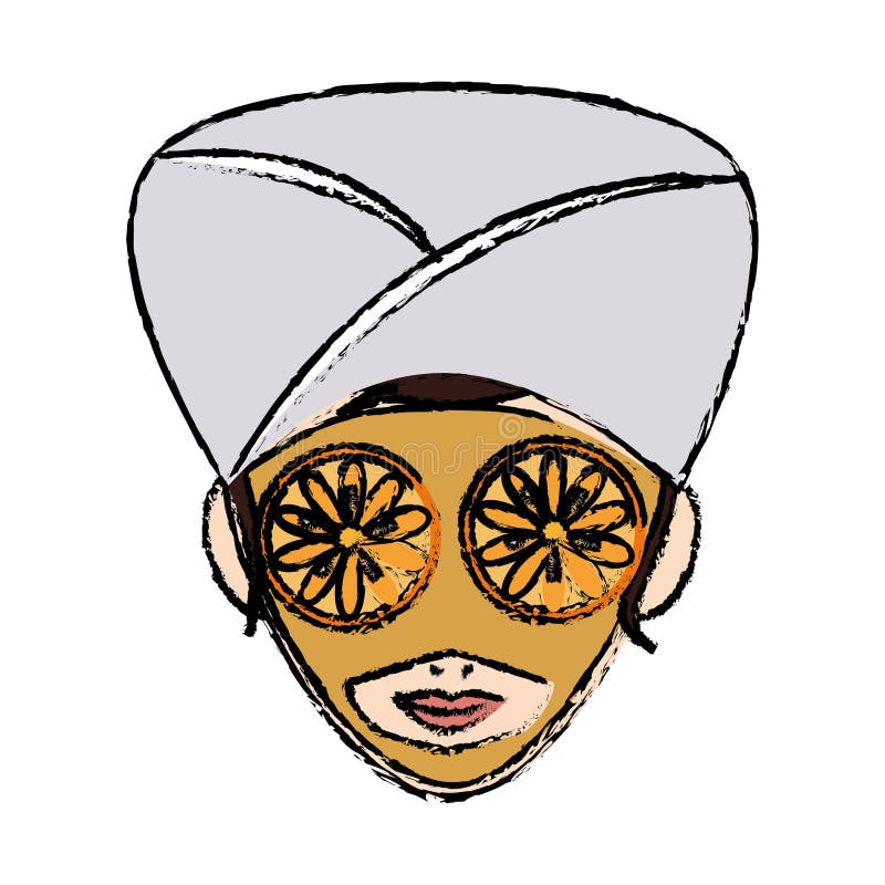 Woman with Towel on Head Spa Icon Image Stock Vector - Illustration of ...