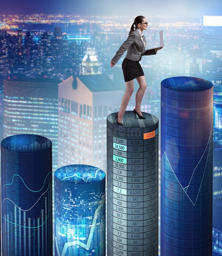 Woman Trader in Online Trading Concept Stock Image - Image of broker ...