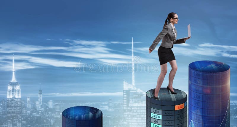 Woman Trader in Online Trading Concept Stock Image - Image of employee ...