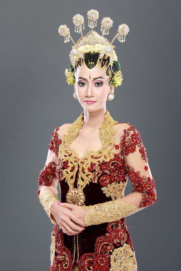 Woman Traditional Wedding Dress of Java Stock Photo - Image of javanese ...