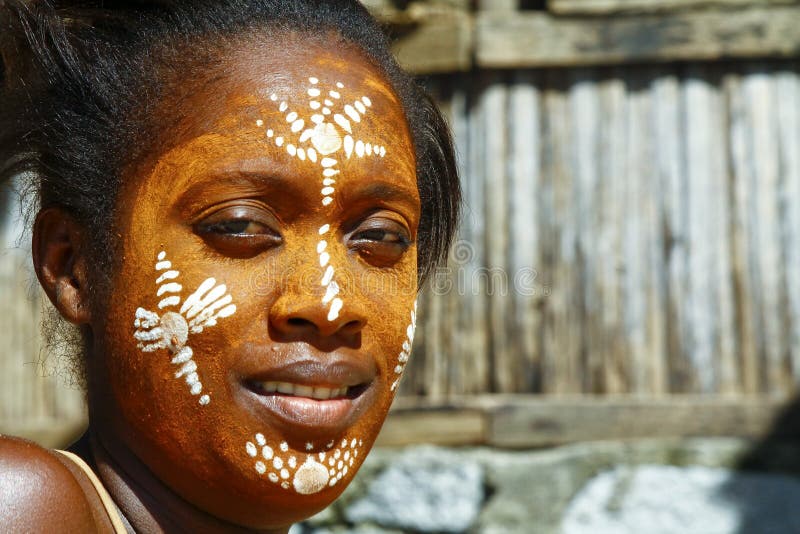 Woman with Traditionally Painted Face Stock Photo - Image of painted ...
