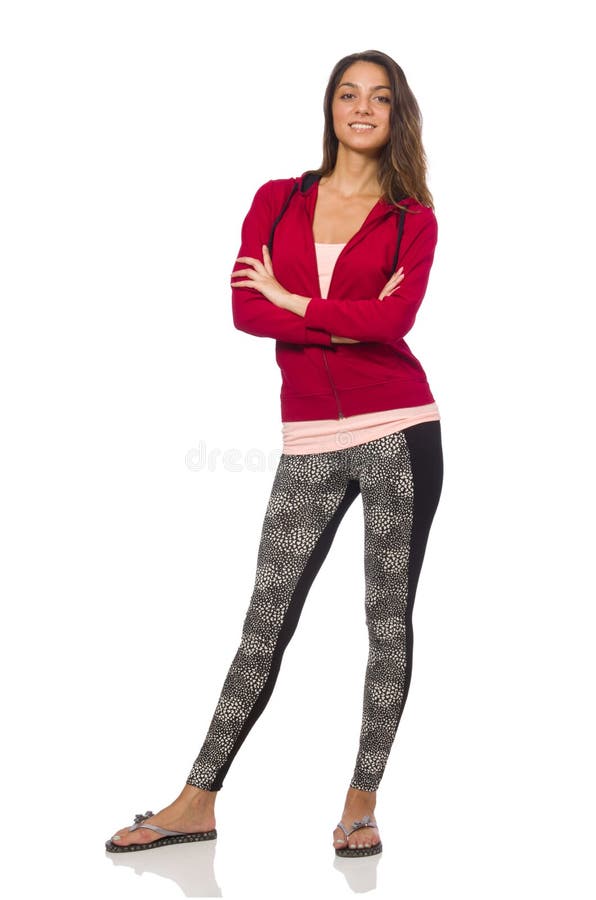 Woman in Training Suit Isolated Stock Photo - Image of adult ...