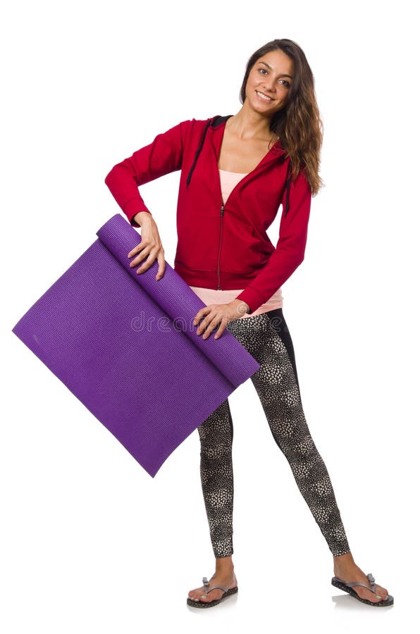 Woman in Training Suit Isolated Stock Image - Image of female, isolated ...