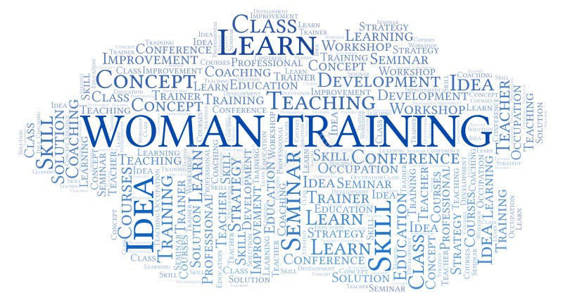 Woman Training word cloud. stock illustration. Illustration of font ...