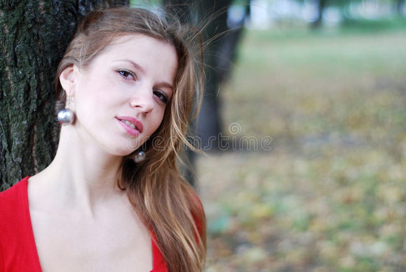 Woman and tree stock image. Image of beauty, human, face - 11366751