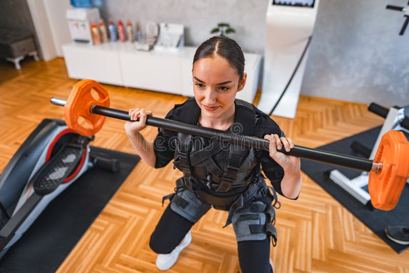 Woman Tries New Resistance Training Workout Stock Photo - Image of ...