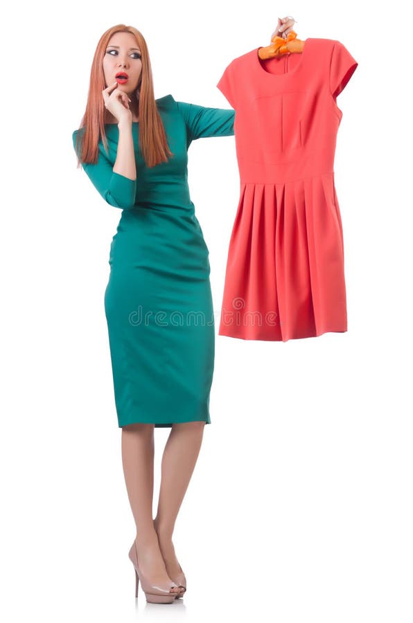 Woman trying new clothing stock photo. Image of fashion - 33136044