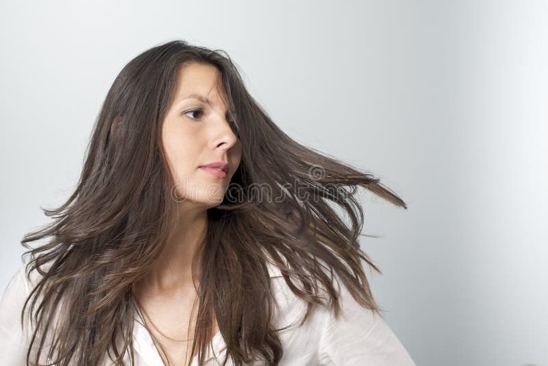 Woman Turns Her Head Quickly Stock Photo - Image of skin, motion: 33241882