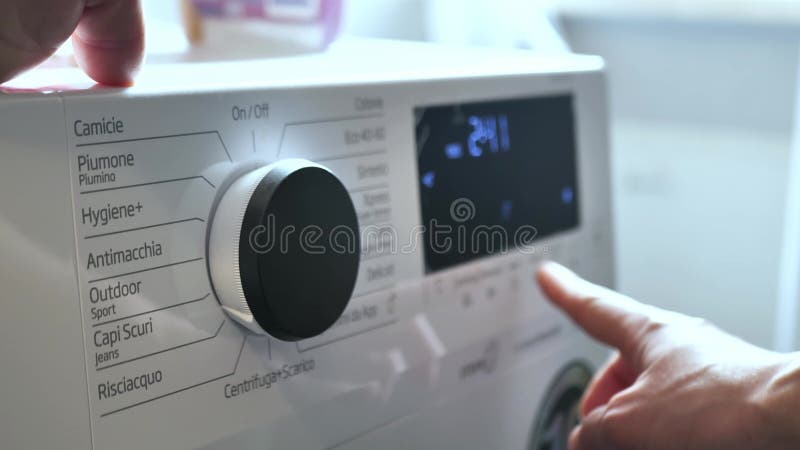 Turns the Washing Machine on and Off with the Button Labeled with the ...