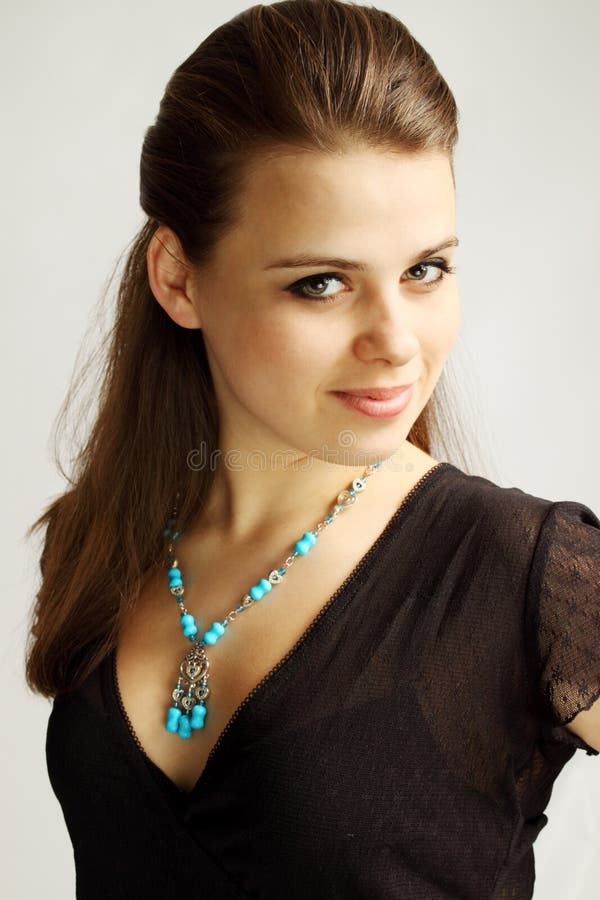 Woman in turquoise stock photo. Image of femininity, elegance - 24233380