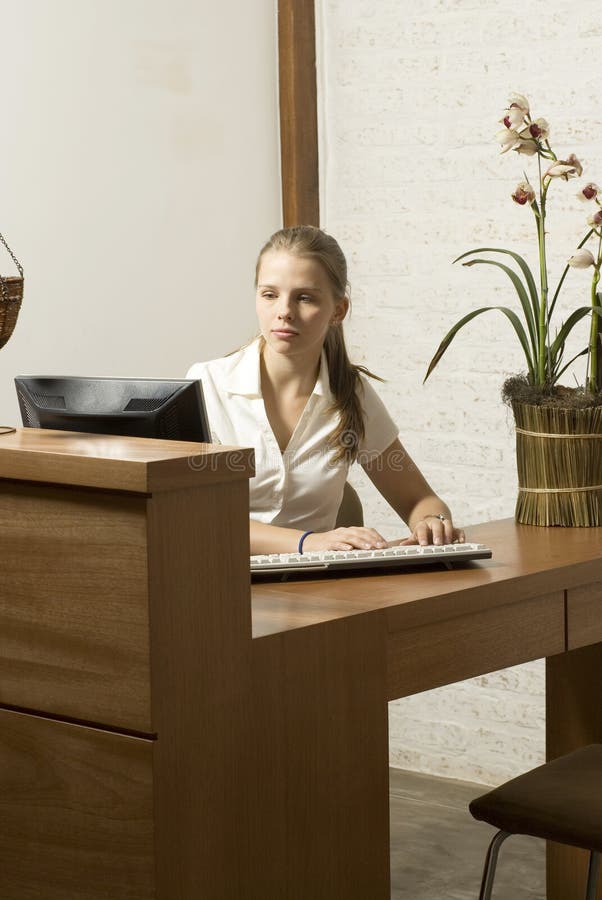 Woman Typing stock image. Image of paper, adult, corporate - 7138619