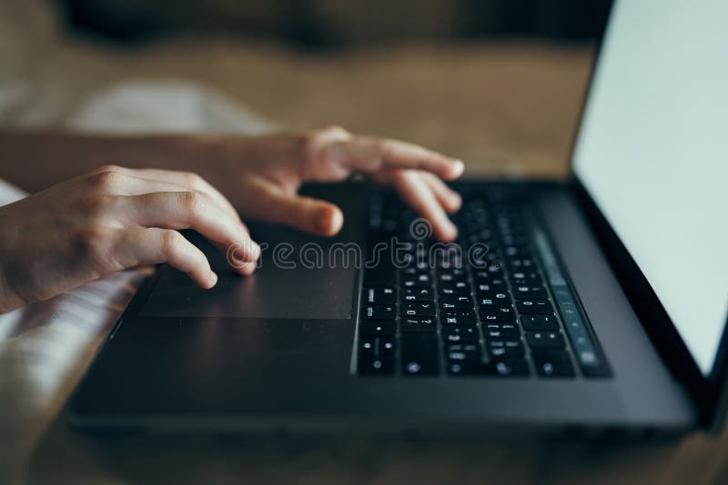 Woman Typing on Keyboard, Close-up Stock Photo - Image of file, human ...