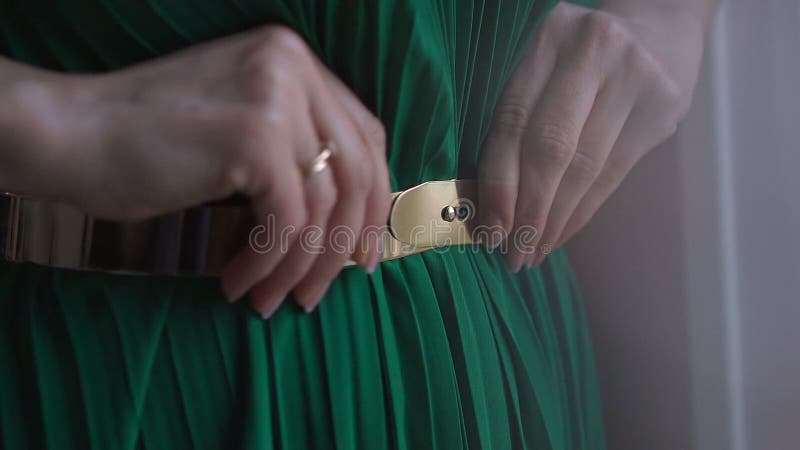 Woman unbuttons belt stock video. Video of 1080p, bespoke - 70305103