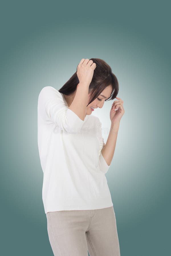 Woman under attack stock photo. Image of asia, portrait - 76540892