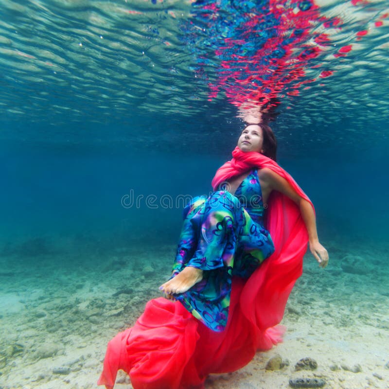 Woman underwater stock photo. Image of blue, hair, beauty - 25907092