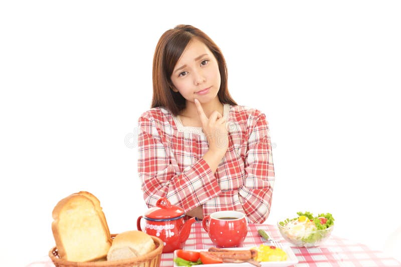 Woman has no appetite stock image. Image of appetite - 123020143