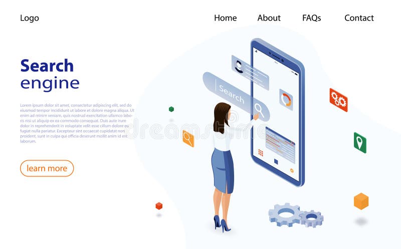 Woman Uses a Smartphone To Search for Information on the Internet ...