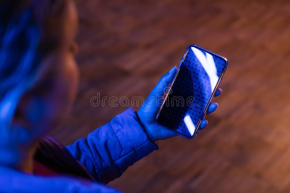 Woman Using AI Assistant. Using Chatbot on Smartphone. Artificial ...