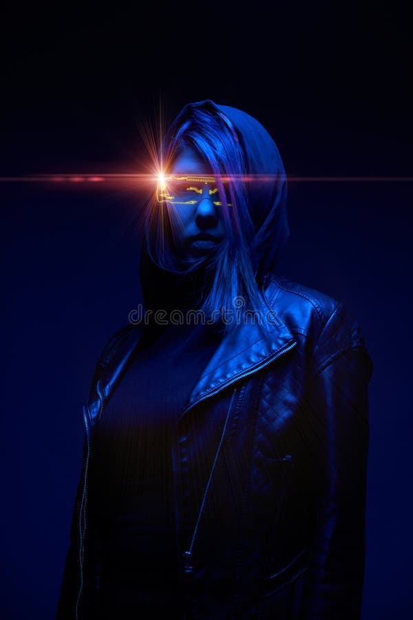 Woman is Using Augmented Reality Headset. Concept of Virtual, Augmented ... Woman is Using Augmented Reality Headset. Concept of Virtual, Augmented ...