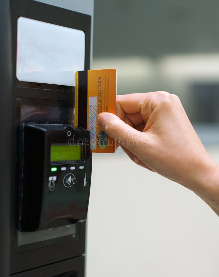 Using bank ATM stock photo. Image of hand, business, card - 11048492