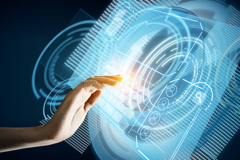 Woman Using Business Screen Stock Photo - Image of financial, abstract ...