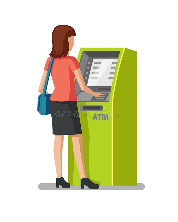 Girl Atm Machine Stock Illustrations – 305 Girl Atm Machine Stock ...