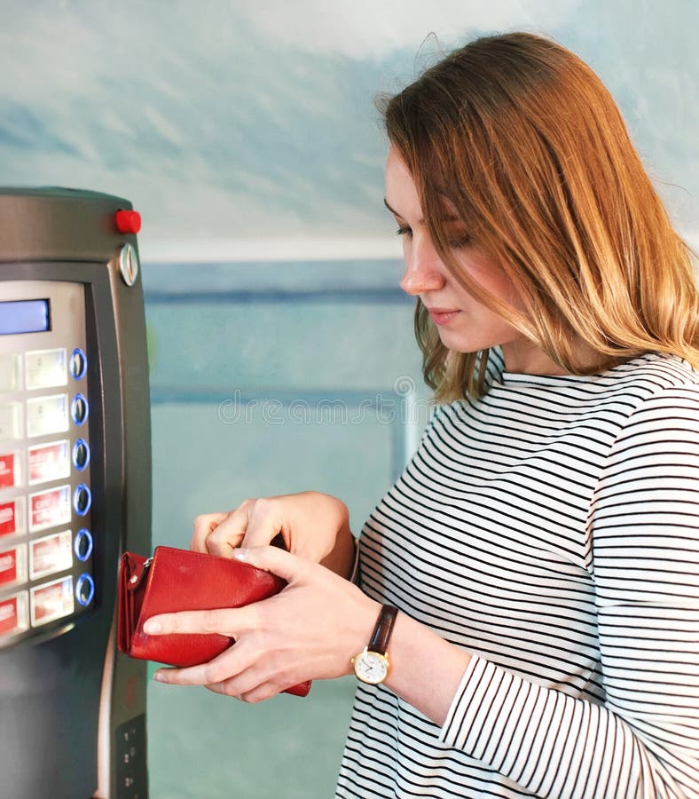 Woman Using Coffee Machine. Stock Photo - Image of machine, lifestyle ...