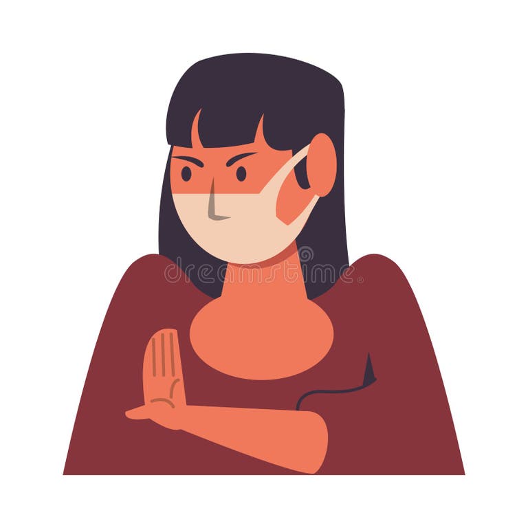 Woman Using Face Mask Character Stock Vector - Illustration of care ...