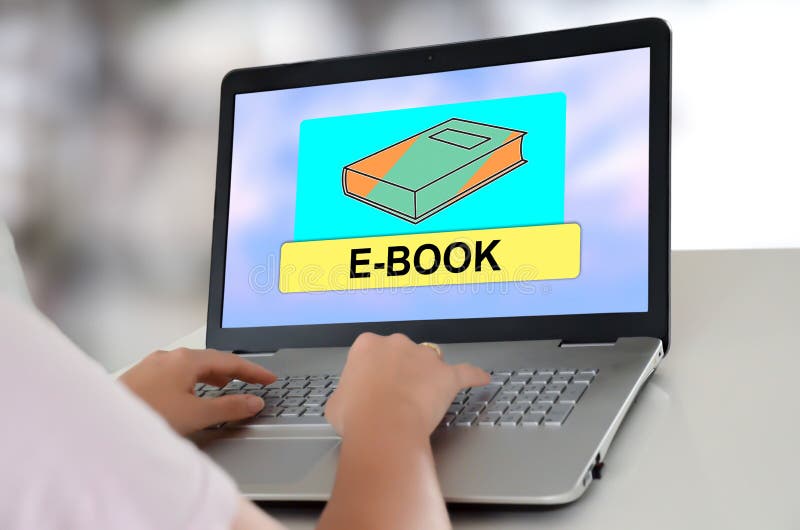 E-book Concept on a Laptop Screen Stock Photo - Image of elearning ...