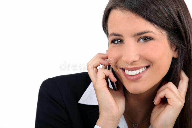 Woman using a mobile phone stock image. Image of successful - 35934657