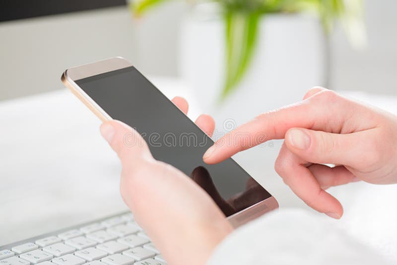 Using Smart Phone stock photo. Image of business, mobility - 26638122