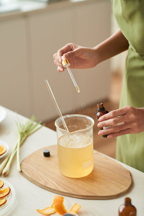 Adding essential oil stock photo. Image of woman, drop - 108973522