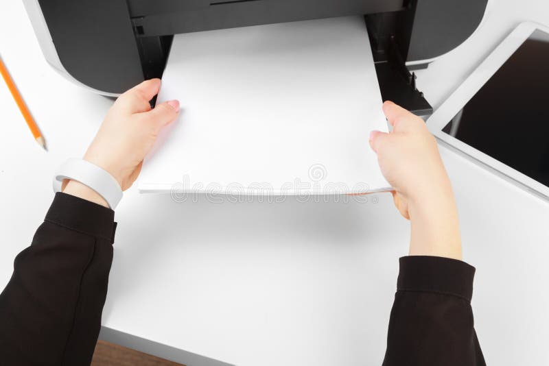 Printer Document in Office Equipment Stock Photo - Image of industry ...