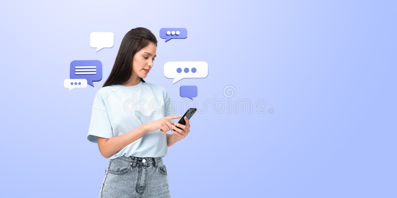 Person Holding Smartphone Chat Bubbles Messaging Concept Stock Photos - Free & Royalty-Free ...