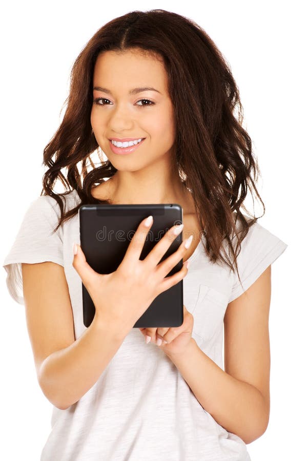 Woman Using Tablet Computer. Stock Photo - Image of student, tablet ...