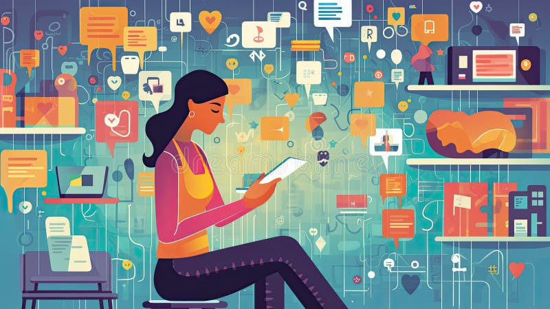 Woman Connected To Pc Stock Illustrations – 78 Woman Connected To Pc ...