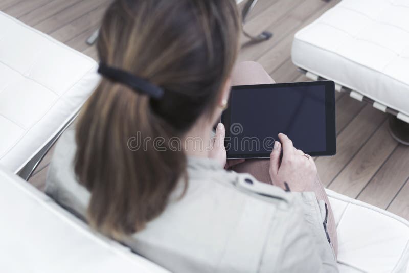 Using iPad stock photo. Image of black, study, internet - 37416108