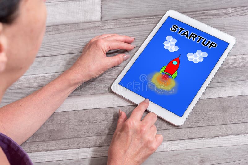 Start Up Concept on a Tablet Stock Photo - Image of creative, company ...