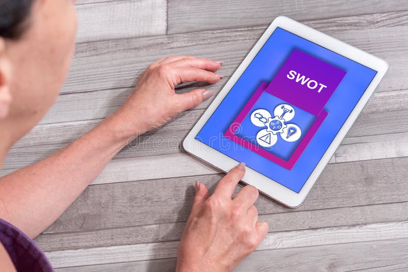 Swot concept on a tablet stock image. Image of swot - 338828985