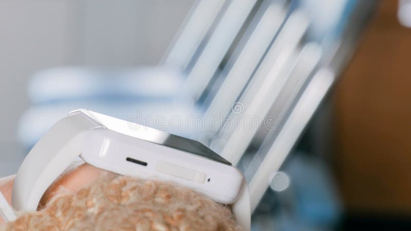 Woman Using Wearable Smart Watch Stock Image - Image of communication ...