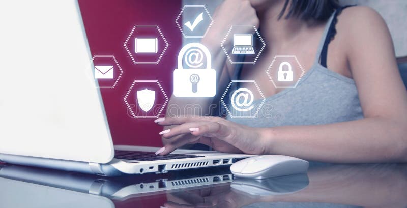 White Laptop Computer. RPA-Robotic Process Automation Stock Photo ...