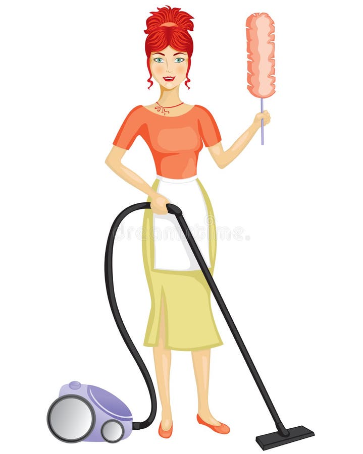 Cleaning Lady stock vector. Illustration of cleaning - 21352884